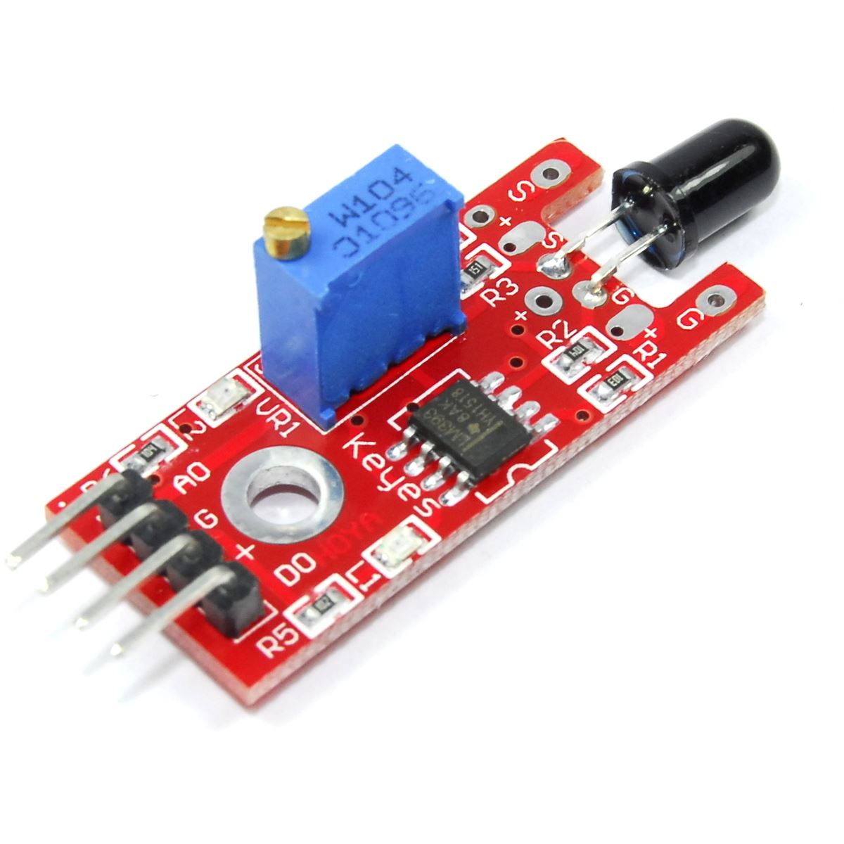 Keyes 760 - 1100nm IR Detector Module KY-026 Flame Analog Digital ...
