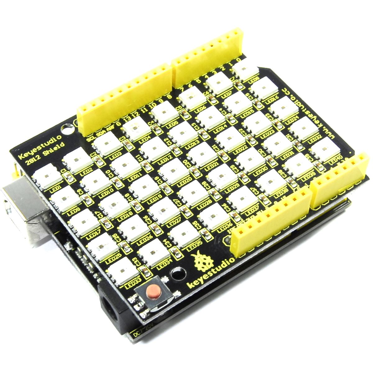 Keyestudio WS2812 8x5 RGB LED Display Shield for Arduino UNO – Flux ...