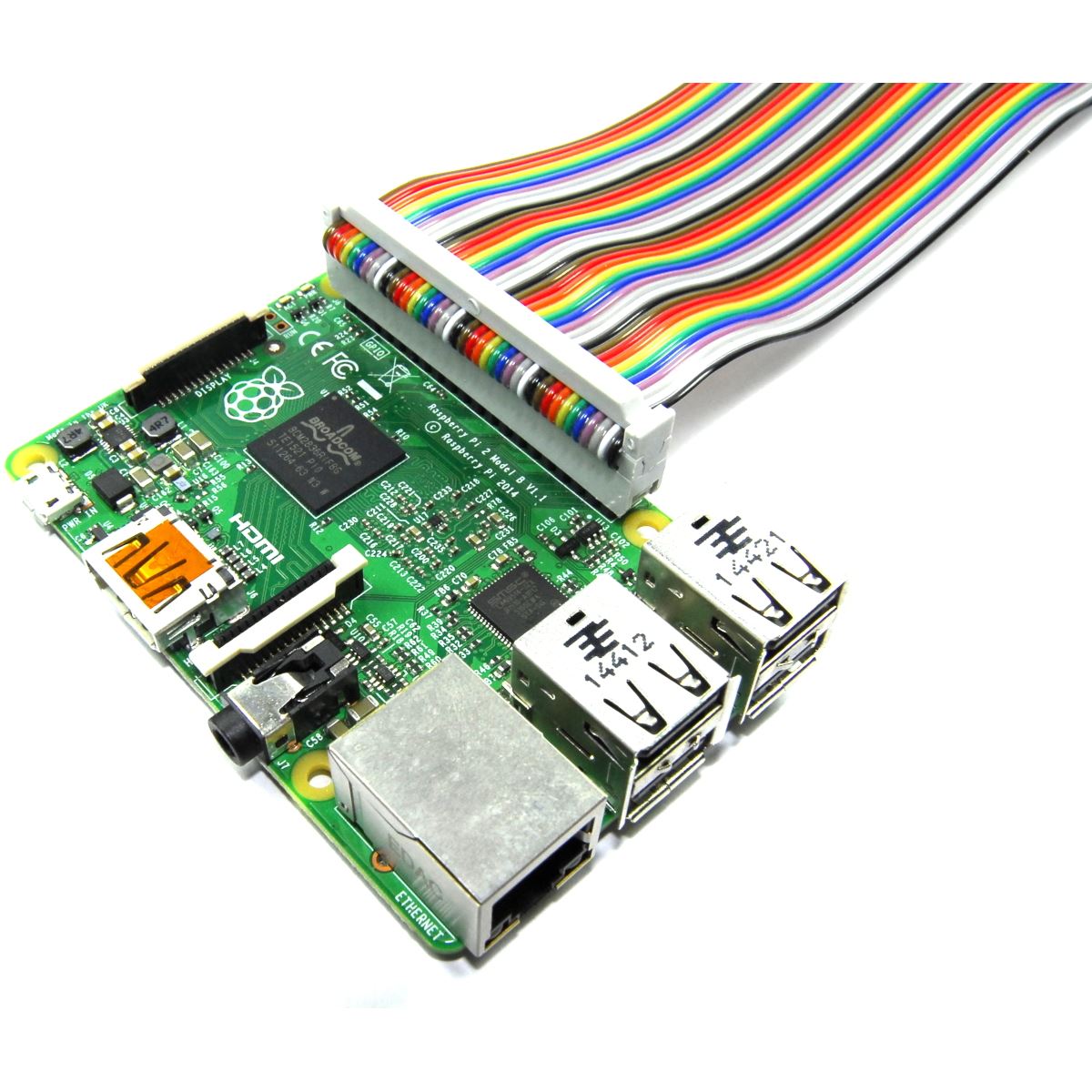 20cm 2x20P Ribbon Cable 40P Raspberry Pi Multi GPIO Breakout Flat ...