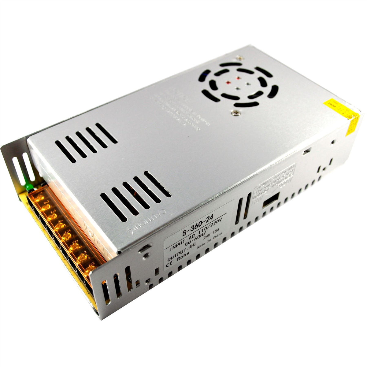 24V 15A S-360-24 Powersupply Unit 360W Fan CNC 3D Printer LED – Flux ...