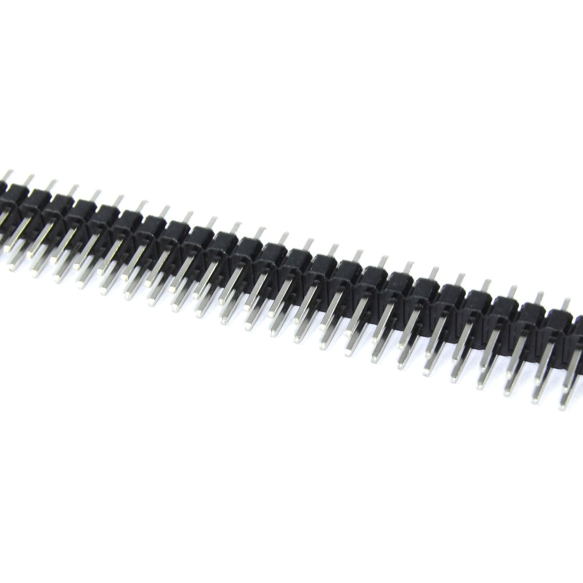 2 x 40x2 Male Pin Headers 2.54mm Double Row Black Proto Arduino – Flux ...